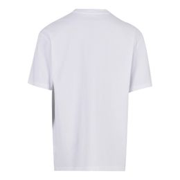 Urban Classics Herren T-Shirt "Urban Classics UC College Logo Tall Tee", wei&szlig;, Gr. L, bedruckt, 100% Baumwolle, Shirts