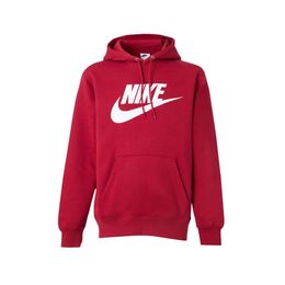 Nike Sportswear Sweatshirt 'CLUB' Herren Gr&ouml;&szlig;e XS blutrot / wei&szlig;