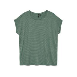 V&eacute;ro Moda Vero Moda T-Shirt 'VMLava' Damen Gr&ouml;&szlig;e M jade / silber