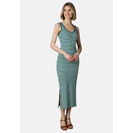 Ragwear Damen Shirtkleid "Montyca Stripes YOUMODO", gr&uuml;n, Gr. M, Material: 95% Baumwolle, 5% Elasthan, Kleider, Sommerkleid mit