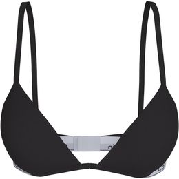 Damen B&uuml;gel-BH "LIGHTLY LINED PLUNGE", Calvin Klein Underwear, Gr. 80, schwarz, Jersey, Obermaterial: 78% Baumwolle, 12% Polyester, 9% Elasthan, 1%
