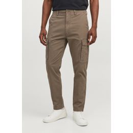 Jack & Jones JACK & JONES Herren Cargohose "JPSTKANE FRANK CARGO NOOS", beige, Gr. 29, unifarben, Web, Obermaterial: 98% Baumwolle, 2% Elasthan, Hosen,