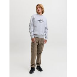 Jack & Jones JACK & JONES Herren Cargohose "JPSTKANE FRANK CARGO NOOS", beige, Gr. 28, unifarben, Web, Obermaterial: 98% Baumwolle, 2% Elasthan, Hosen,
