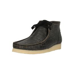 Clarks Herren Schn&uuml;rschuh "Wallabee Boot", Gr. 45, braun, Leder, Schuhe, mit toller Pr&auml;gung