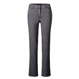 GOLDNER Damen Stretch-Jeans "Denimhose mit Stretchkomfort", schwarz, Gr. 38, Obermaterial: 83% Baumwolle CO. 16% Polyester PES. 1% Elasthan EL.,