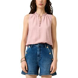 QS Damen Blusentop, rosa, Gr. 36, unifarben, Web, Obermaterial: 85% Viskose, 15% Polyamid, Blusen, Sommertop mit Viskose