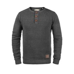 !Solid SOLID Herren Strickfleece-Pullover "Strickpullover SDTerrance", grau, Gr. XL, Obermaterial: 50% Baumwolle CO. 50% Polyacryl PAN., Pullover