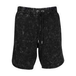 Urban Classics Herren Sweatshorts "Urban Classics Washed Piped Shorts", schwarz, Gr. 4XL, unifarben, 100% Baumwolle, Hosen