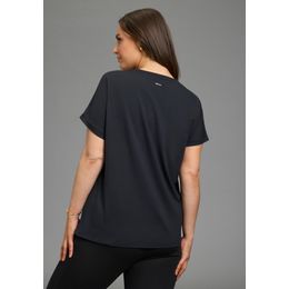 Damen T-Shirt "Gro&szlig;e Gr&ouml;&szlig;en", schwarz, Gr. 56, LAURA SCOTT CURVE, unifarben, Jersey, Obermaterial: 95% Viskose, 5% Elasthan. Spitze: 100% Polyamid,