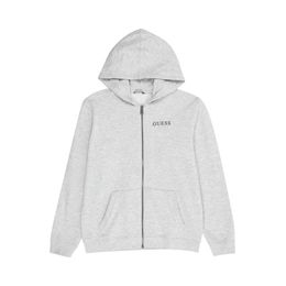 Guess Sweatjacke Jungen Gr&ouml;&szlig;e 164 hellgrau / rot / schwarz