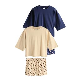 next Shorty Damen Gr&ouml;&szlig;e XXL/XXXL beige / navy / aubergine / altrosa Sommerkleid