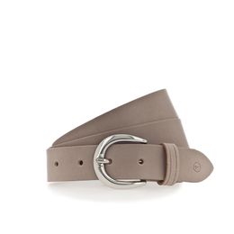 Tamaris Damen Lederg&uuml;rtel ""Clara Silver"", grau, Basic, Gr. 75, unifarben, Rindsleder, G&uuml;rtel, mit gl&auml;nzender silberfarbener Schlie&szlig;e, unifarben, 3