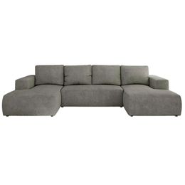 Wohnlandschaft mit Schlaffunktion Trentino grau Ma&szlig;e (cm): B: 334 H: 91 Sofas > Sofas nach Material > Stoffsofas &raquo; Sofa DE