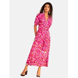 love & roses Shirt Dress female size 40 Light blue / Pink / Rose / Red
