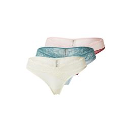 WILD LOVERS Thong 'FLORIANE' female size M Aqua / Cyan blue / Cherry red / Wool white