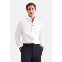 Seidensticker Herren Businesshemd "Schwarze Rose", wei&szlig;, Gr. 39, unifarben, 100% Baumwolle, Hemden, Slim 1/1 Button-Down-Kragen Uni