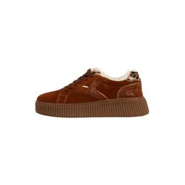 Divine Factory Al&eacute;noa-Sneaker aus Leder Braun | Gr.: 41