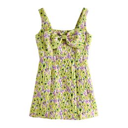next Kleid Damen Gr&ouml;&szlig;e 38 gelb / dunkelgr&uuml;n / lavendel / wei&szlig; Sommerkleid