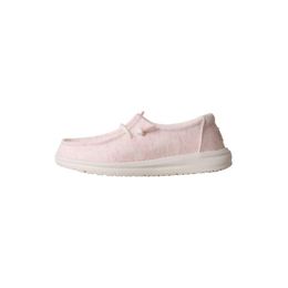 Hey DUDE Shoes Hey Dude Wally Y Stretch Sox &ndash; Mokassin f&uuml;r Kinder mit Schn&uuml;rung Rose | Gr.: 29