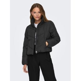 Only Damen Steppjacke "ONLMAGGI LIFE SOLID PUFFER CC OTW"schwarz, Gr. L, unifarben, Web, Obermaterial: 100% Polyester, Jacken