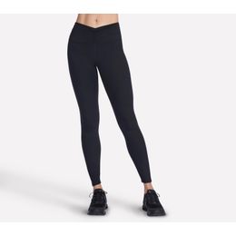Skechers Damen Leggings "GOFLEX SLIM FL HW LEGGING", schwarz, Gr. S, Obermaterial: 79% Polyester, 21% Elasthan, Hosen, mit Innentasche im Bund,