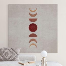 Bilderwelten Akustikbild Boho Mondphasen I