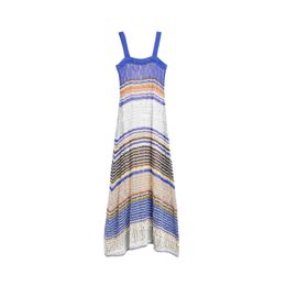 Desigual Kleid Damen Gr&ouml;&szlig;e S royalblau / dunkelbraun / orange / offwhite