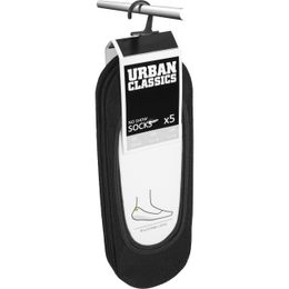 Urban Classics Herren Str&uuml;mpfe "Urban Classics Unisex Invisible Socks 5-Pack", Gr. 35, schwarz, 75% Baumwolle, 22% Polyester, 3% Elasthan, unifarben,