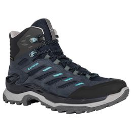 Lowa Damen Wanderschuh "INNOVO GORE-TEX MID WS", Gr. 42, blau, Leder, Textil, Schuhe, wasserdicht dank Gore-Tex Membrane