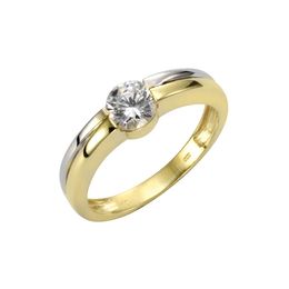 Vivance Damen Fingerring "333 Gelbgold bicolor", 056 (17,8), Gold, bunt, Gold, Fingerringe