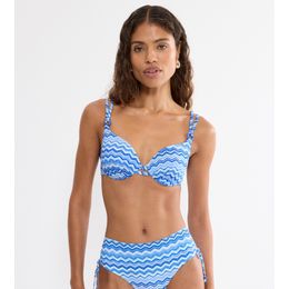 Triumph Damen B&uuml;gel-Bikini-Top "Mix & Match Summer WP pt", blau, Gr. 44, Microfaser, Obermaterial: 77% Polyamid, 23% Elasthan, Bikini-Oberteile,