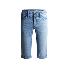 SOCCX Damen Regular-fit-Jeans, blau, Gr. 32, Abriebeffekte, Denim/Jeans, Material: 68% Baumwolle, 30% Polyester, 2% Elasthan, Zusatz: Enth&auml;lt