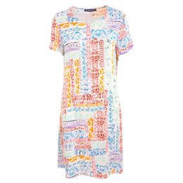NAVIGAZIONE Damen Sommerkleid "NAVIGAZIONE Kleid", bunt, Gr. 44, Obermaterial: 97% Viskose CV. 3% Elasthan EL., Kleider, Graphischer Druck