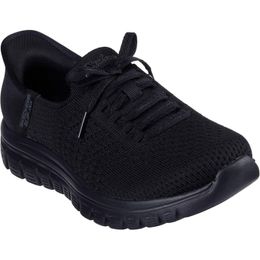Skechers Graceful First Blush Textil Damen Schwarz Sneaker