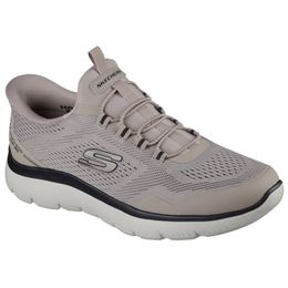 Skechers Herren Slip-On Sneaker "SUMMITS", Gr. 42, schwarz, Textil, Schuhe, Freizeitschuh, Schn&uuml;rschuh mit Memory Foam