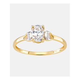 Diamant L'&eacute;ternel Ring aus 375 Gelbgold mit Zirkonia | Gr.: 61