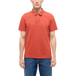 Mustang Herren Kurzarmshirt "Herren Style Palco", rot, Gr. L, Piqu&eacute;, 100% Baumwolle, Shirts