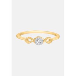 Diamant Exquis Ring aus 375 Gelbgold mit Diamant | Gr.: 52
