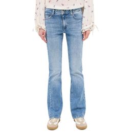 Mustang Damen Bootcut-Jeans "Damen Style Shelby Slim Boot", blau, Gr. 25, unifarben, Denim/Jeans, 99% Baumwolle, 1% Elasthan, Jeans