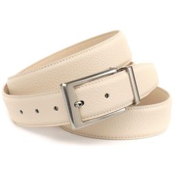 Anthoni Crown Herren Lederg&uuml;rtel, beige, Gr. 105, Rindsleder, G&uuml;rtel