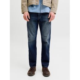 Jack & Jones JACK & JONES Herren Relax-fit-Jeans "JJICHRIS JJICON JOS", blau, Gr. 34, Abriebeffekte, Denim/Jeans, Obermaterial: 99% Baumwolle, 1% Elasthan, Jeans,