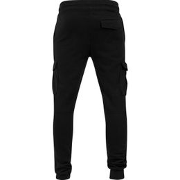 Urban Classics Herren Cargohose "Urban Classics Herren Fitted Cargo Sweatpants", schwarz, Gr. XXXL, unifarben, 80% Baumwolle, 20% Polyester, Hosen