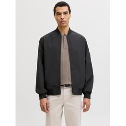 Jack & Jones JACK & JONES Herren Bomberjacke "JPRBLAASPEN BOMBER JACKET LN", schwarz, Gr. XXL, unifarben, Web, Obermaterial: 92% Polyester, 8% Elasthan, Jacken