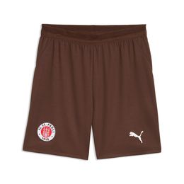 Puma Herren Trainingsshorts "FCSP SHORTS REPLICA", braun, Gr. XL, unifarben, Web, Obermaterial: 100% Polyester, Hosen, Regular Fit, f&uuml;r Fu&szlig;ball,