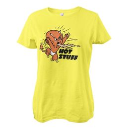 Hot Stuff Shirt "Retro T-Shirt Girly Tee" in Gelb | Gr.: XL