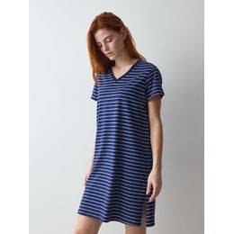 Triumph Damen Nachthemd "Nightdresses NDK 08 X", Gr. 44, blau, Jersey, Obermaterial: 100% Baumwolle, Kleider, weich und atmungsaktiv