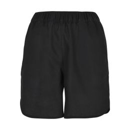 Urban Classics Damen Shorts "Urban Classics Damen Ladies Linen Mixed Shorts", schwarz, Gr. S, unifarben, 55% Leinen, 45% Baumwolle, Hosen