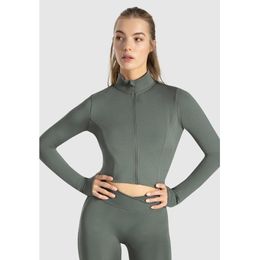 Smilodox Crop Jacke Nilai in Khaki | Gr.: M
