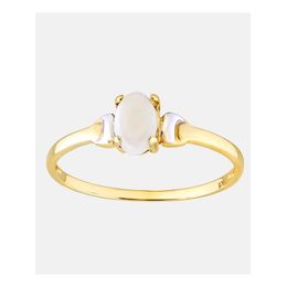 Diamant L'&eacute;ternel Ring aus 375 Gelbgold mit Perle | Gr.: 48