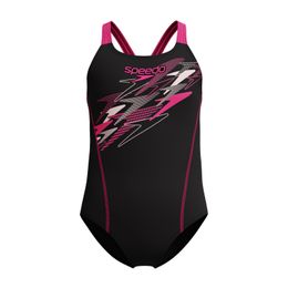 Speedo Kinder Badeanzug "f&uuml;r M&auml;dchen", schwarz, Gr. 164, Obermaterial: 80% Polyamid, 20% Elasthan. Futter: 100% Polyester, Badeanz&uuml;ge, f&uuml;r Kinder und